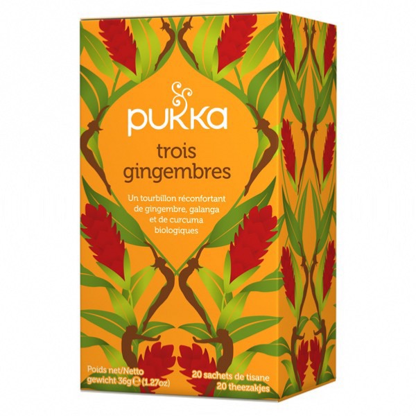 Infusion Trois Gingembres Bio - 20 sachets - Pukka