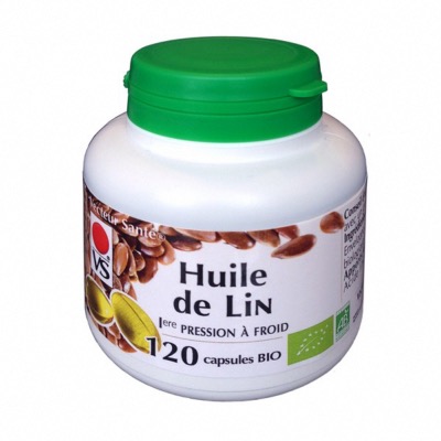 Huile de lin BIO - 120 capsules - Omégas 3 - Oleifera.fr